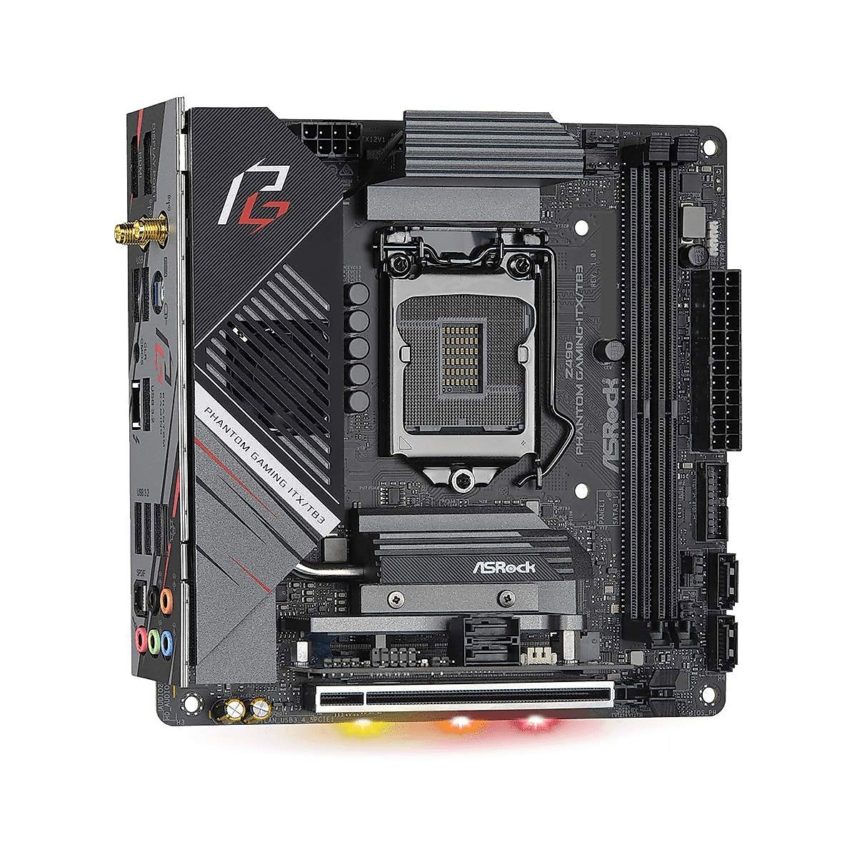Asrock Z490 Phantom Gaming ITX/TB3 Supports 10 th Gen and Future Generation Intel Core Motherboard Processors (Socket 1200), Model Number: Z490 Phantom Gaming-ITX/TB3