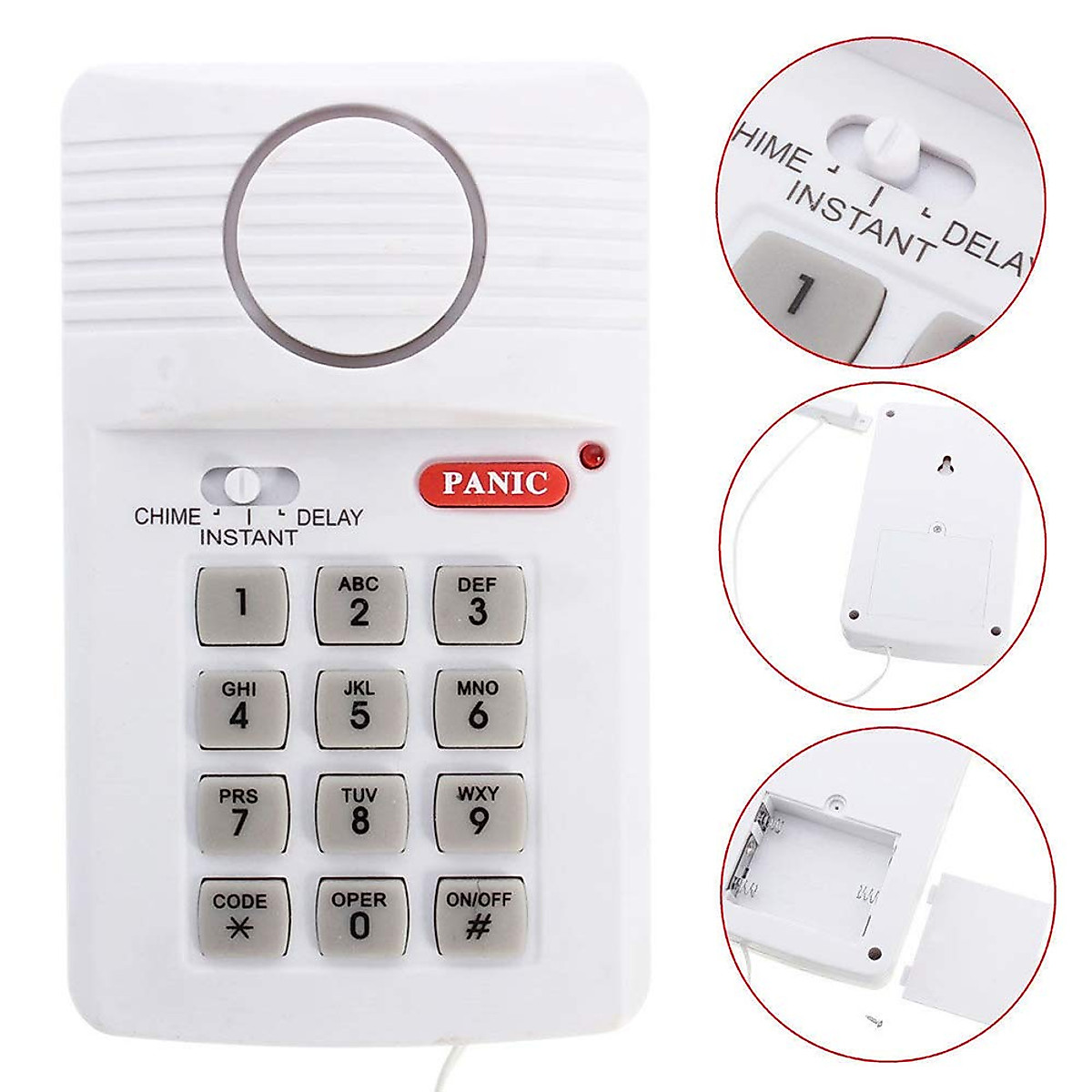 H-COME Wireless Home Security Burglar Alarm Garage Shed Caravan Defender with Keypad, Fit for Door Window, Powered by 3 x AA Battery (Not Included)