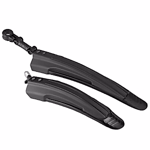 Silfrae Adjustable Standard 26 inch Mountain Bike Splash Guard Bike Fenders Set Front and Rear (Classical Black)