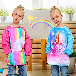 Sylfairy Art Smock for Kids Waterproof Artist Painting Smocks Toddler Painting Apron