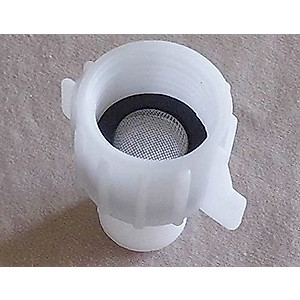 7/8 Inch Male Pipe Adapter to 1/2 Female with Built in Screen for Straining