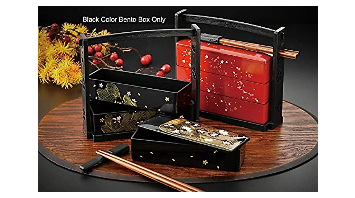 Japanese Bento Box 3-Tier Sakura Lunch Container | JapanBargain