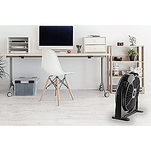 Air Monster 20 Inch Air Circulator Fan, Floor Fans, High Velocity Fan, Large Fan Turbo Fan, Fans for Home, Bedroom, Wall Mount Fan, 3 Speed Settings, Adjustable 180° Tilt, Black