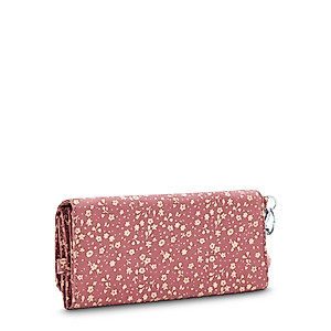 Kipling Rubi Large Printed Wristlet Wallet Bubbly Flowers Pink