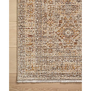 Loloi Angela Rose Blake Collection BLA-06 Oatmeal/Spice 7'-10" x 10'-2", .25" Pile Height, Fringe, Area Rug