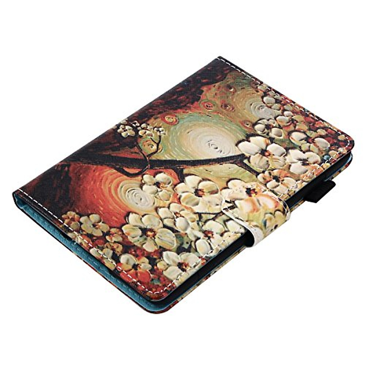 Smart Case for Kindle Paperwhite, Newshine Leather Flip Stand Magnetic Wallet Case with Card Slots for Amazon Kindle Paperwhite E-reader 6" (Fits 2012, 2013, 2014, 2015 Versions) - Plum Flower