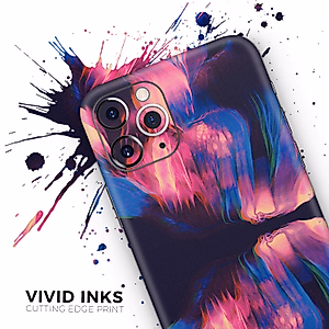Design Skinz Liquid Abstract Paint Remix V79 - DesignSkinz Protective Vinyl Decal Wrap Skin Cover Compatible with The Apple iPhone Xs Max (Full-Body, Screen Trim & Back Glass Skin)
