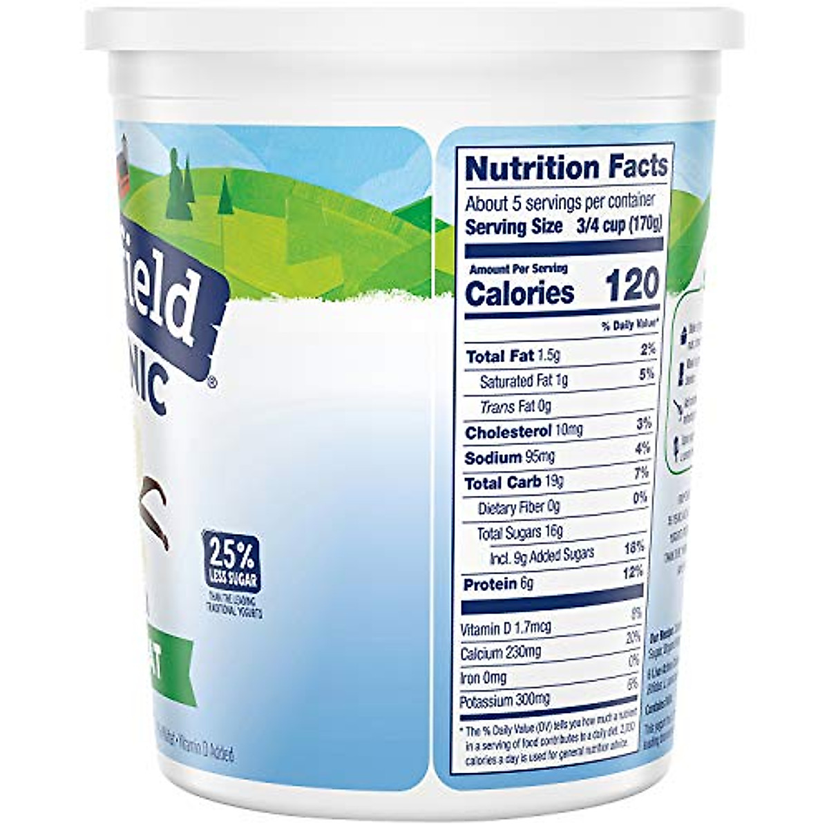 Stonyfield Organic Lowfat Yogurt, Vanilla, 32 oz. – 6g of Protein, Multiserving Yogurt