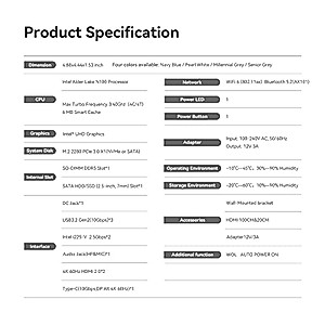 Beelink Mini PC Intel 12th EQ12 Triple Displays HDMI x2 +Typr-C, Dual 2.5Gbps Net-Ports Mini Computers, 16GB Sigle DDR5 RAM, PCIe x1 500GB M.2 2280 SSD, Wi-Fi6, BT5.2, OpenWrt