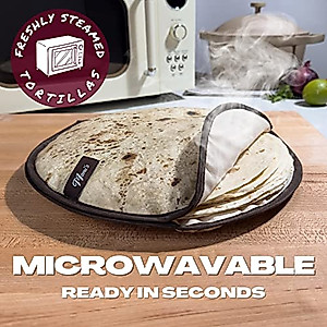 Mami's Tortilla Warmer Co. | 12” JUMBO ALL-IN-ONE™ TORTILLA WARMER POUCH | STEAM AND SERVE IN ONE TORTILLA TOOL | ORIGINAL FLOUR TORTILLA WARMER | EVERYDAY FAVORITE GIFT