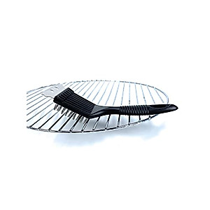 Barbecue Partner Portable BBQ Grill grates Steel Wire Grill Cleaning Brush with Scraper Bristle for Grime, 8 inch, Black
