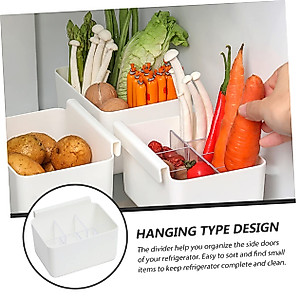 BUGUUYO Small Hanging Refrigerator Side Box Organizer Kitchen Side Sauce Storage Solution for Fridge Compact Cabinet Organizer for Sauces and Condiments Ideal for Food Storage