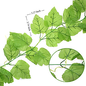 HUIANER Fake Grapes 3 Bunches of Simulation Grape Fruit Artificial Grape Vines Lifelike Leaves for Wedding Home Indoor Outdoors Party Garden Wall Decoration