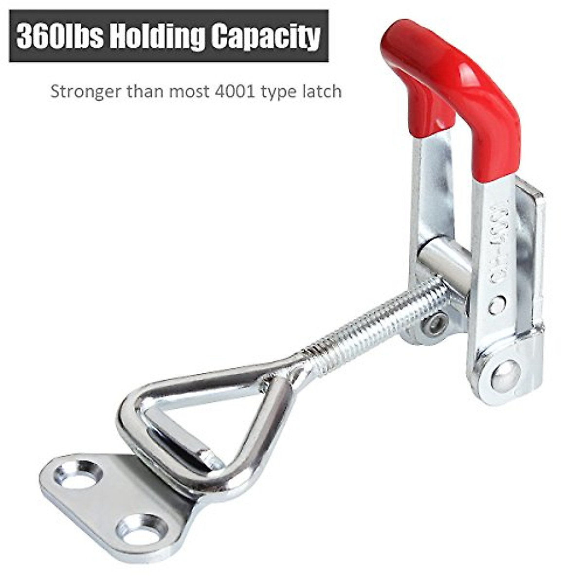 Adjustable Toggle Clamp, 6Pack 360lbs Holding Capacity Heavy Duty 4001 Style Toggle Latch Clamp Hasp for Door, Box Case Trunk, Smoker Lid, Jig. Quick Release Pull Latch, Sturdy Metal Draw Latch
