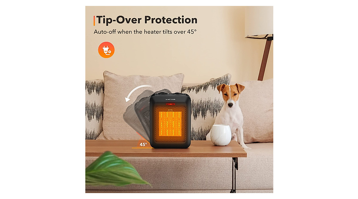 Portable Electric Space Heater | Efficient 1500W Ceramic Room Heater