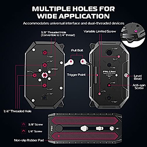 FALCAM F50 Long Quick Release Kit for Big Cinema Camera, Camera Mounting Adapter QR System, 50mm Aluminum Camera Accessory for Filmmaker & Photographer, Compatible with Manfrotto 501 Size QR Plate