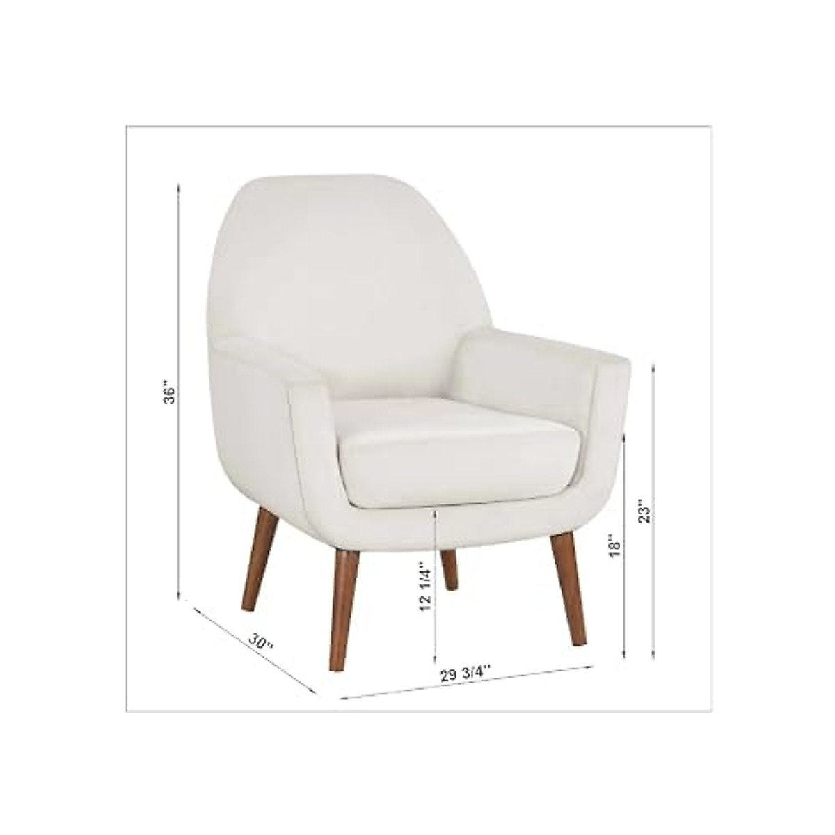 Wycian Sofa Chairs, Velvet Chair Vanity Foam Beige Seat Height 17.75" for Living Room Bedroom Dining Rooms Garden Kitchen Chair High Chair Seat 1PC