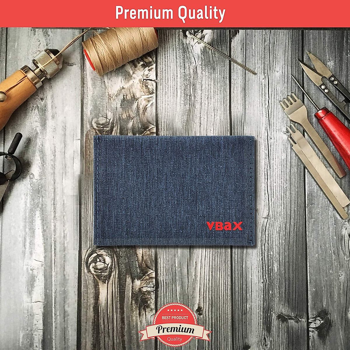 VBAX Microfiber Waterproof RFID Slim Bifold Wallet for Men - Minimalist Front Pocket Card Holder Holds up to 10 Cards and Cash, Grey Ash