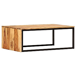 QJBSAVVA Nesting Tables 2 pcs Solid Sheesham Wood,Entrance Table Tray Tables Center Table Low Table Suitable for Meeting Rooms, Reception Rooms, Offices