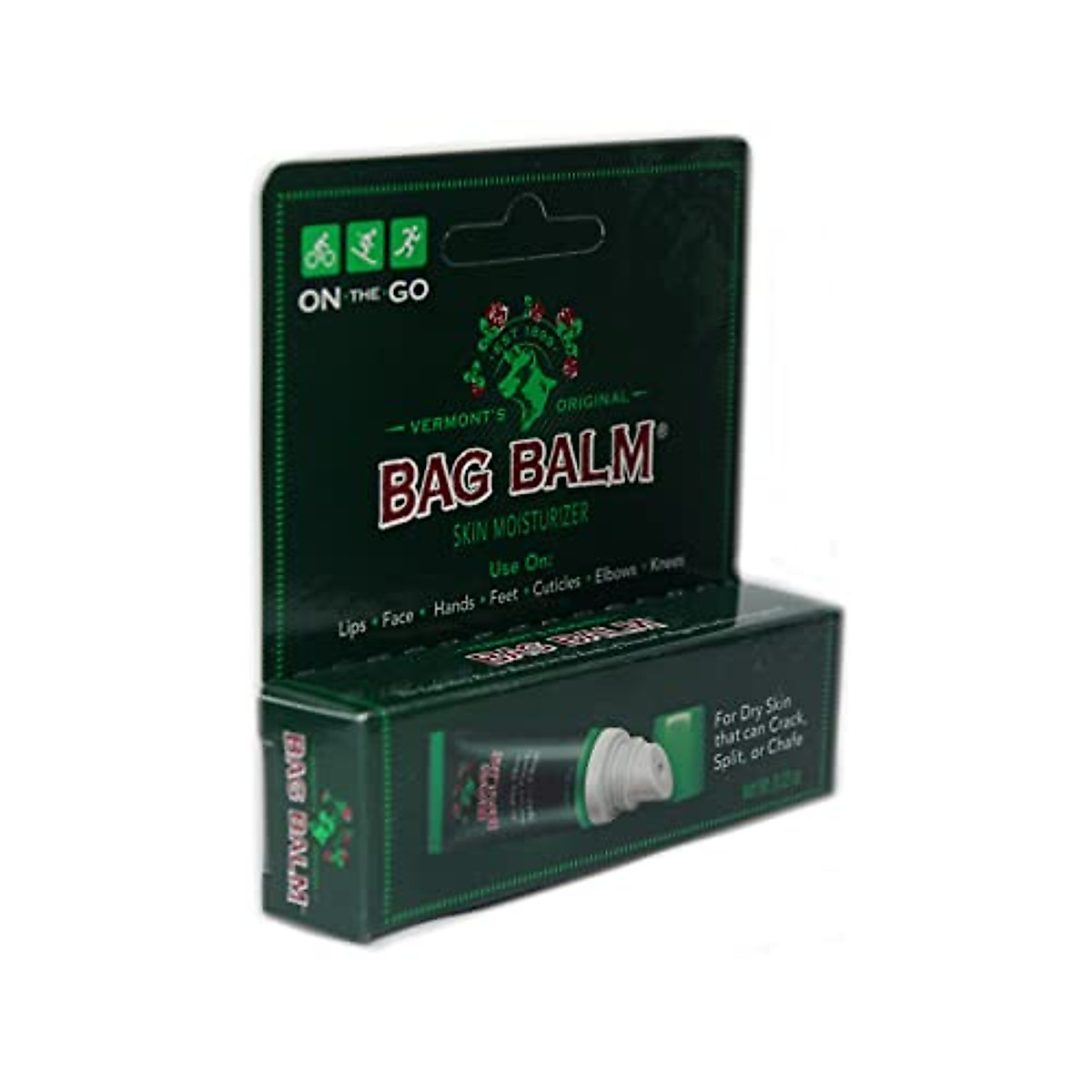 Bag Balm Original On-the-Go Lip Balm Tubes for Chapped Lips, Dry Hands, Skin Irritations and More (Pack of 6 Tubes)
