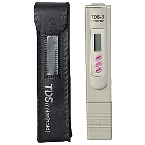 SHUATI Water Quality Tester Pen Large Backlit Screen with Carrying Case TDS-3 Digital TDS Meter Handheld 2 in 1 Water Analyzer Aquariums