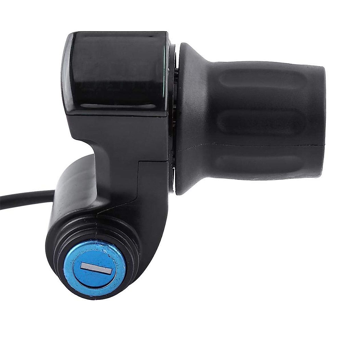 Tbest Half Throttle Electric Bike,Universal E Bike Throttle Grip Electric Bike Motor Scooter Speed Controller & Cable Set,12V 99V Half Wrist Grip Throttle Handle with LED Display Key