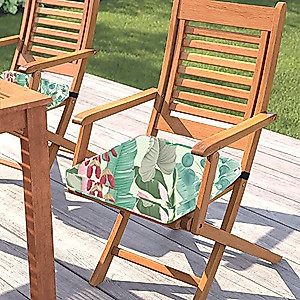 Indoor Universal Seat Cushion, Waterproof Patio Chair Cushions with Ties, Wear-Resistant Garden Sponge Chair Pad, 17" X 17" X 2", Suitable for Patio Garden Home Office, 2 Pack