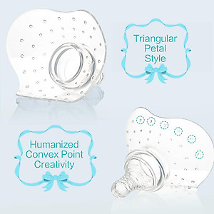 FJYQOP Nipple Shield, Premium Contact Nippleshield for Breastfeeding with Latch Difficulties or Flat Inverted Nipples, Clear