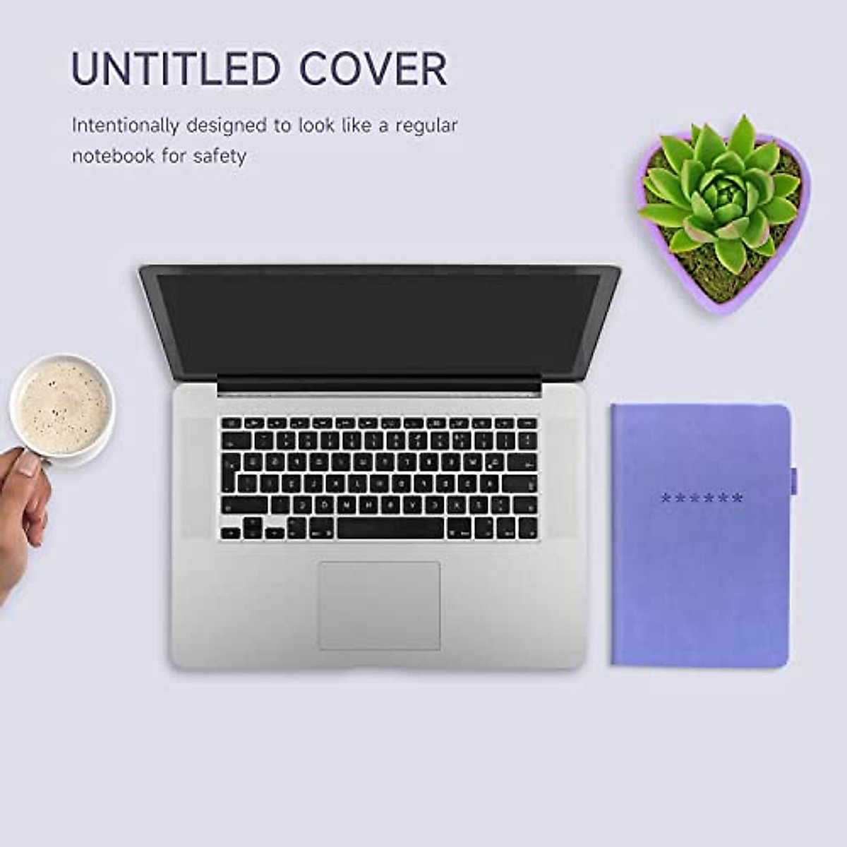 Password Book with Alphabetical Tabs – Hardcover Internet Address & Password Organizer – Password Keeper Notebook for Computer & Website – 5.2 x 7.6" Log-in Password Journal w/ Thick Paper (Lavender)