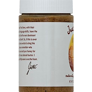 Justin's Honey Almond Butter, No Stir, Gluten-free, Non-GMO, Responsibly Sourced, 16 Ounce Jar