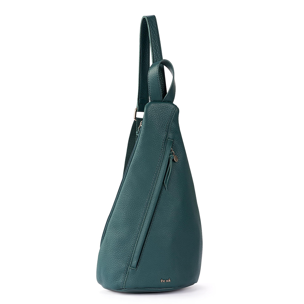 The Sak Geo Sling Backpack in Leather, Single Sling Shoulder Strap, Marine