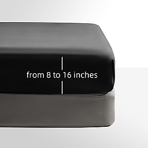 Fitted Bottom Sheet Queen Only - Deep Pocket Fully Elasticized Fit - Premium Brushed Microfiber Ultra Soft - Shrinkage and Fade Resistant for Woman Man Teens Kids - Gray