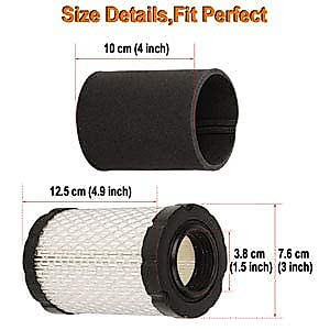 HIFROM Air Filter with Pre Filter Replacement for 796031 594201 591334 Pre Filter 797704 Replacement for John Deere MIU1303 GY21435 MIU13963 Lawn Mower Air Cleaner