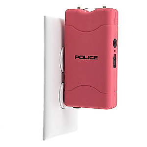 POLICE 800 Mini Stun Gun with LED Flashlight, Pink