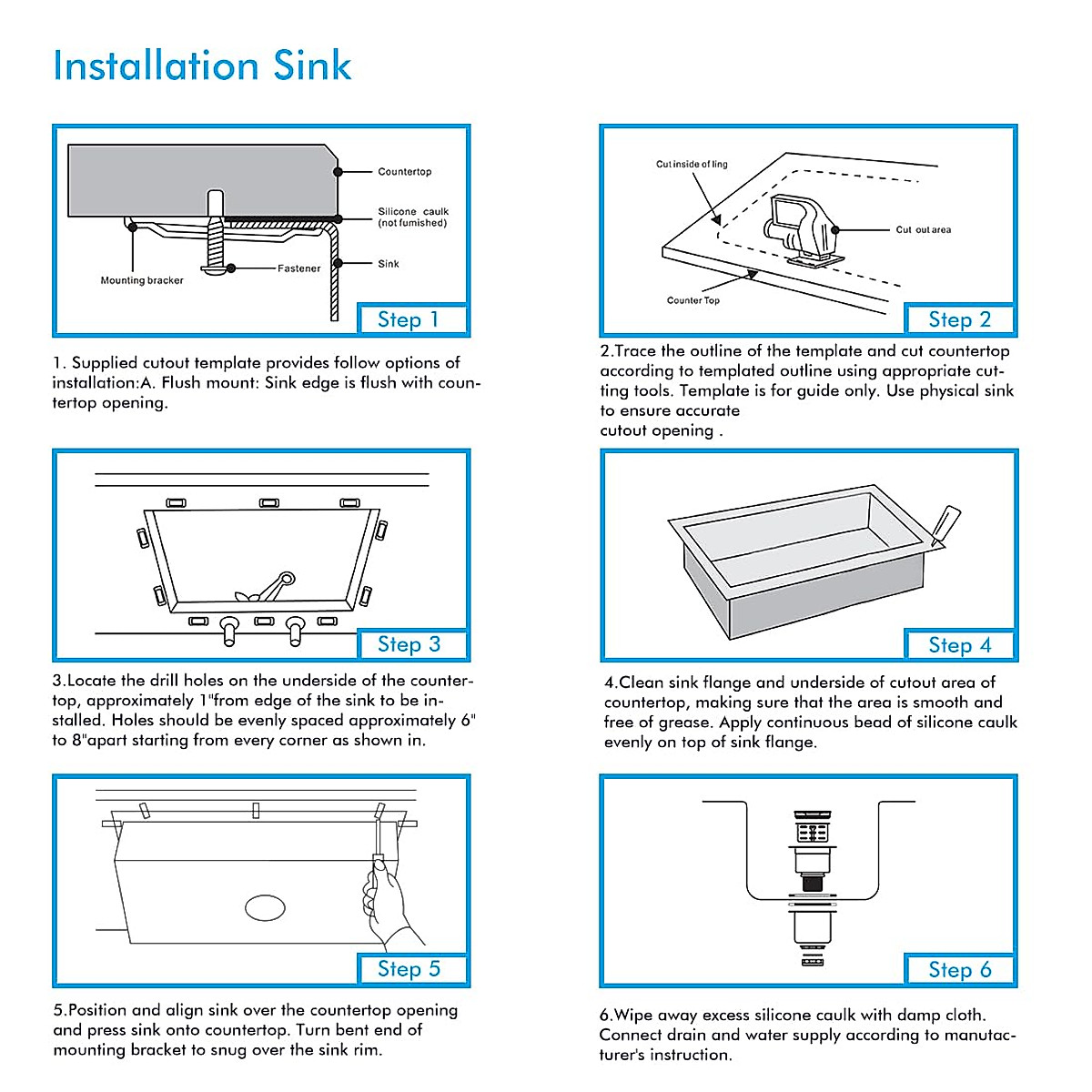 VADANIA 20-inch Kitchen Bar Sink, 20"x18"x10", Single Bowl, Undermount, 18 Gauge T304 Stainless Steel, Satin Finish, with Strainer & Bottom Grid, cUPC listed