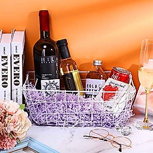 10 Pack 300g Easter Crinkle Cut Paper Shred Filler for Packing and Empty Basket Filler, Raffia Tissue Paper Grass Stuffers for Irish Day(Wonderful Color)