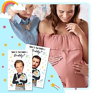 Funny Baby Shower Scratch Off Game Cards, Scratch Off Lottery Ticket Raffle Cards, Great Party Icebreak Game Ideas for Baby Shower, who is The Baby's Daddy, Party Decor 40 Cards, White