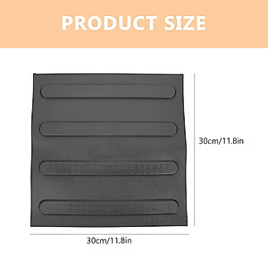 4pcs Tactile Paving Tiles Rubber Blind Road Bricks Patio Deck Tiles Outdoor Sidewalk Pad Walkway Floor Stickers for Pathway Garden Poolside Balcony