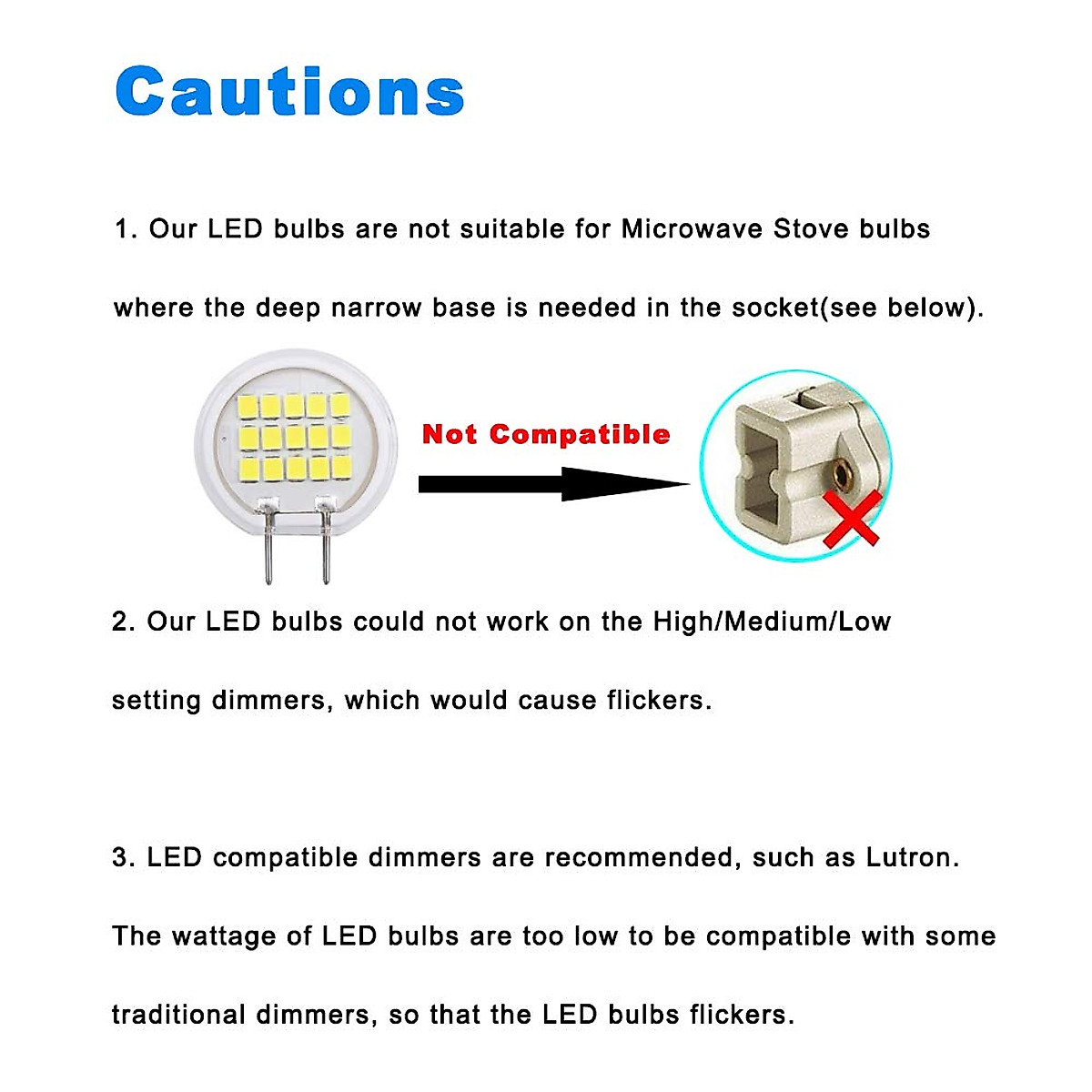 Makergroup 3W G8 LED Bulbs Dimmable 20W 25W 35W G8 T4 120V Halogen Replacement for Under Counter Lights, Under Cabinet Puck Lights Warm White 2700K 6-Pack