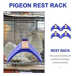 balacoo 4pcs Dove Rest Stand Lightweight Pigeons Bird Perches Plastic Wood Roost Bird Dwelling Support Cage Accessories for Dove Pigeon and Other Birds
