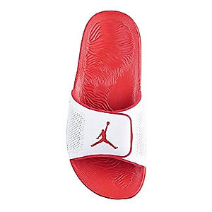 Jordan mens Air Hydro III, White/Fire Red, 9