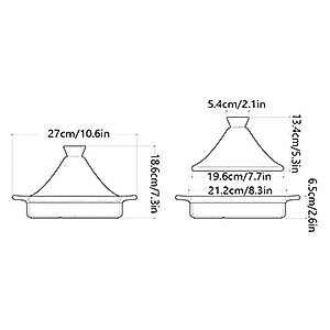 Easy Clean Moroccan Enameled eramic Tagine Pot With 2 Handle And Lid Different Cooking Styles For Home Kitchen 22.5.29