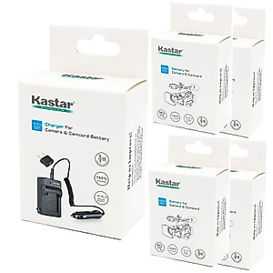 Kastar NP-FH70 Battery (4-Pack) + Charger Replacement for Sony NP-FH60 NP-FH70 Battery, Sony DCR-DVD405 407E 408 410E 450 602E 650E DCR-HC96 DCR-SR85 HDR-HC9 HDR-UX20 HDR-SR12 DCR-SR65E XR500E Camera