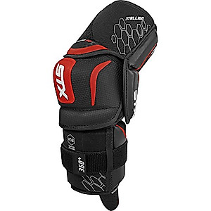 STX Ice Hockey Stallion HPR Junior Elbow Pad, Black/Red, Medium