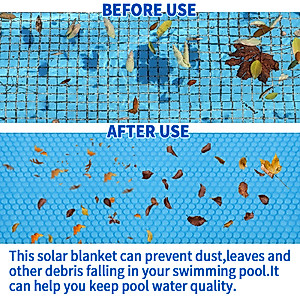 Thermal Solar Blanket for Swimming Pool 𝗧𝗿𝗶𝗺𝗺𝗮𝗯𝗹𝗲 𝟏𝟔 𝐌𝐢𝐥 𝟖𝐟𝐭 𝐱 𝟖𝐟𝐭 Floating Spa Blanket and Heavy Duty Hot Tub Bubble Insulating Cover for Hot Tubs Inground Pools Insulating Solar