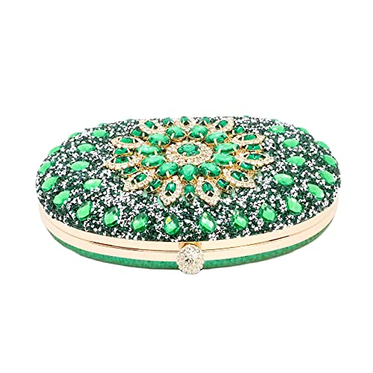 Green Purses for Women,Clutch Purses for Women Wedding Party Rhinestone Evening Bag Bridal Diamond Handbag (green)
