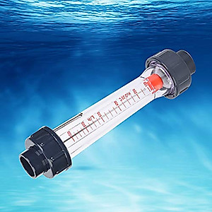 LZS-20(D) Plastic Tube Liquid Flowing Meters 100-1000L/H Liquid Flowing Rate Gauge 25mm/1in Water Rotameter Flat Mouth Hydraulic Valve Fittings Liquid Measuring Tool