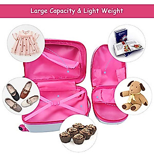 Goplus 2PC Kids Luggage, 12" & 16" Kids Carry On Luggage Set, Lightweight Spinner Suitcases for Boys and Girls (Owl)