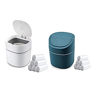 Business King Mini Trash Can with Lid 2 pcs & Trash Bag 360 pcs