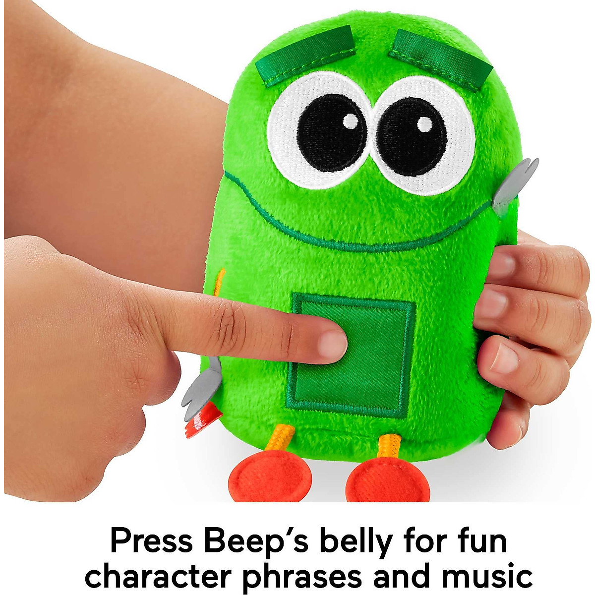 Fisher-Price StoryBots Animals with Beep Plush, take-along musical preschool toy for kids ages 3 years and up